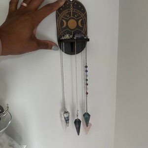 Pendulum and Board Dowsing Kit With Pendulum Holder Box, Divination Set ...