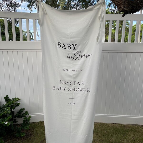 Personalized Fabric Baby Shower Sign, Custom Baby Shower Sign, Welcome ...