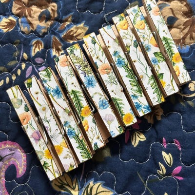 Black & Cream Music Note Themed Decoupage Clothespins Set of 10 - Etsy