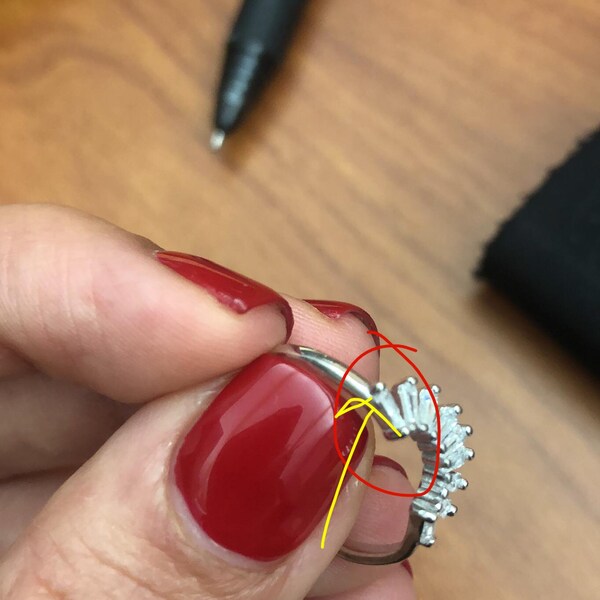 Contour Chevron V Shape Bridal Band Women Ring Cubic Zirconia Wedding ...