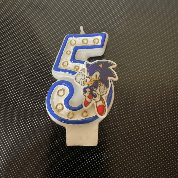 3 Inch Sonic the Hedgehog Birthday Candle - Etsy