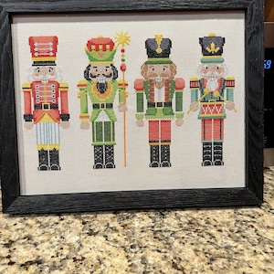 Christmas Nutcrackers Cross Stitch Pattern Simple Easy Primitive ...