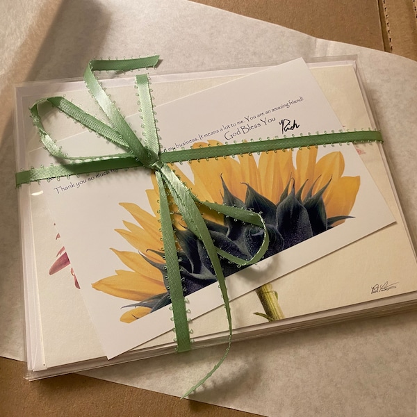 Note Cards for a Personal Touch, Greeting Cards With Flowers - Etsy