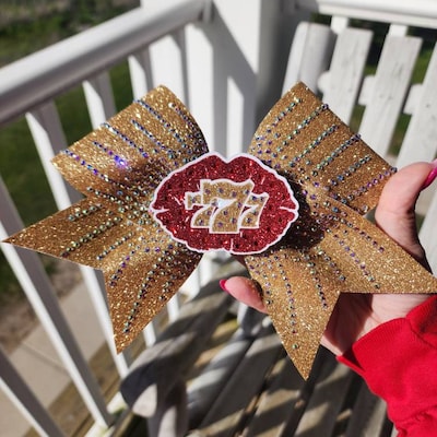 Pin Me Bow Cheer Team Gift Neon Pink Pin Me Ribbon for Competition ...
