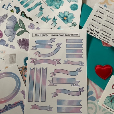 Printable Planner Stickers: Kasia PLANT LOVER Stickers Set of 2, Botany ...