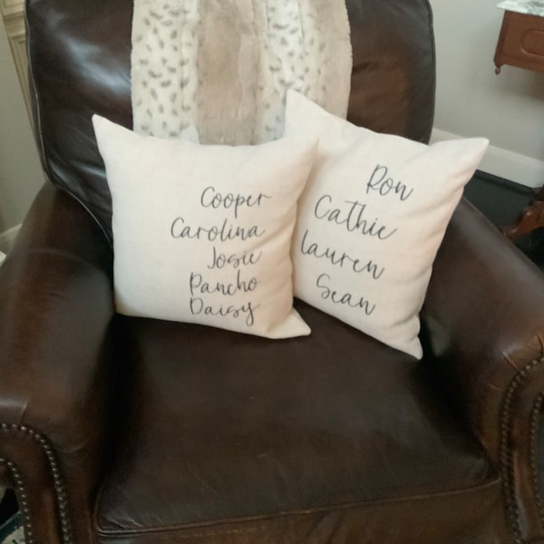 Name Pillow Covers - Personalized Name Pillow - Name Throw Pillow Cover ...