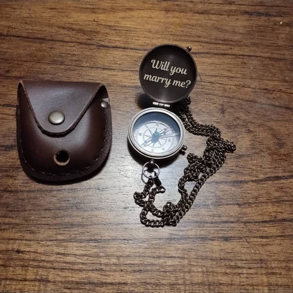 Anniversary Gift for Him, Gifts for Boyfriend, Personalized Compass ...