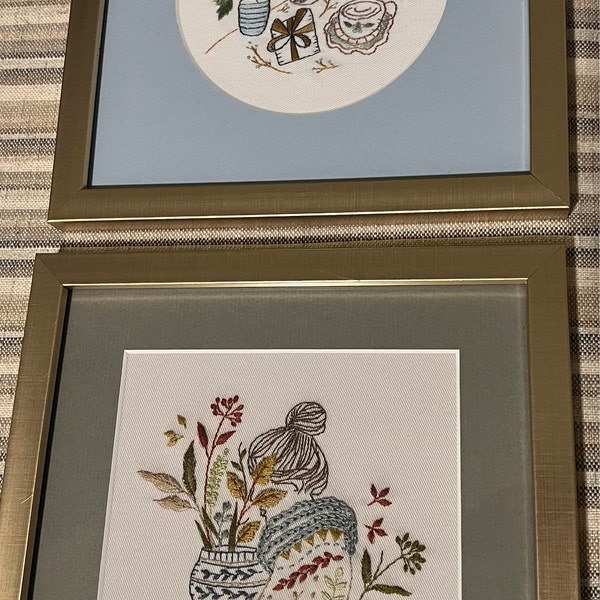 Autumn Lady - Modern Hand Embroidery, Craftily Creative, Embroidery Kit, Wall Decor, Hand ...