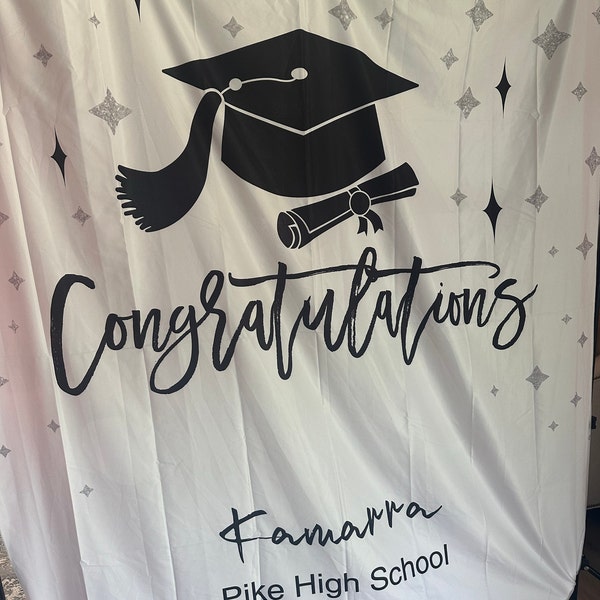 Graduation Backdrop 2023, Graduation Photo Backdrop, Class of 2023 ...