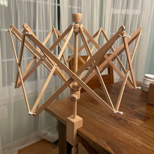 Tabletop Amish Style Wooden Yarn Swift Winder, Compact and Portable - Etsy