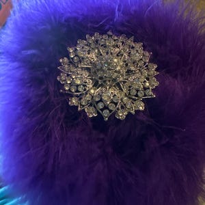 Powder Puff Body Dusting Powder Puff White Fur Puff With Pink Down Trim ...