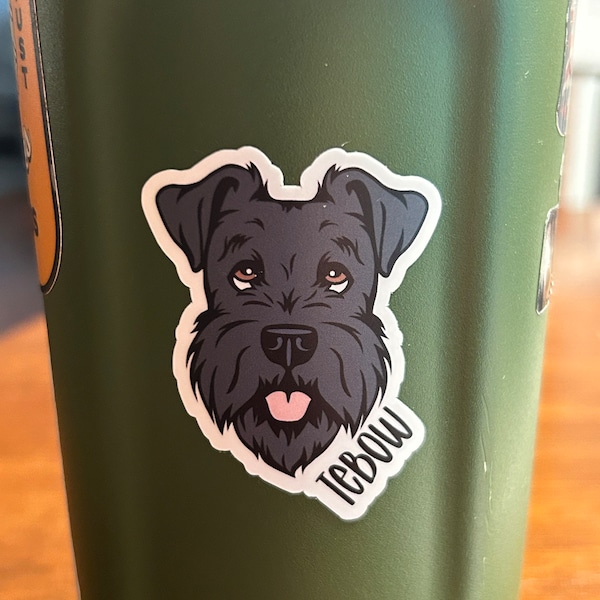Custom Schnauzer Vinyl Stickers and Magnets |waterproof Vinyl Stickers ...