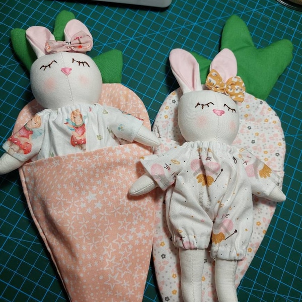 Bunny Sewing Pattern Mini Doll for Easter Basket Easy Soft Toy Tutorial ...