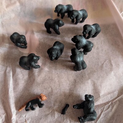 Set of Miniature Buffalo Mini Buffalo Bison Terrarium Supplies Teeny ...
