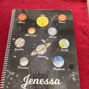 Planets Solar System Outer Space Personalized Folder 2 Pocket | Etsy