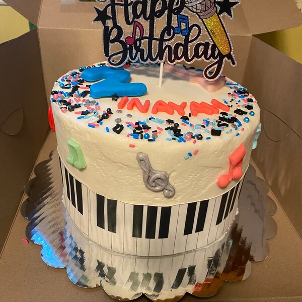 Piano Keyboard Edible Wraps EDIBLE Music Strips for Cake Music Notes ...