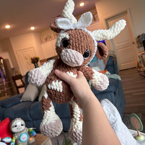 Longhorn Crochet Pattern- Longhorn Cow Pattern, Amigurumi Longhorn Cow ...