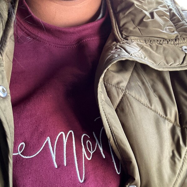 Embroidered State Name Crew Neck Sweatshirt | State Pride Stitched ...