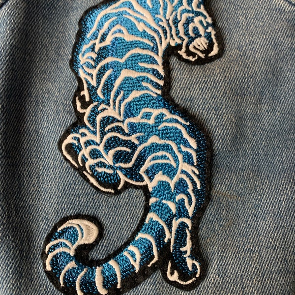 White Tiger Iron on Patch, Glow in the Dark Iron on Patch, Patches for ...