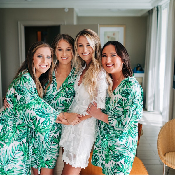 Tropical Bridesmaid Robes Set You Choose Qty - Beach Bridesmaid Robe ...