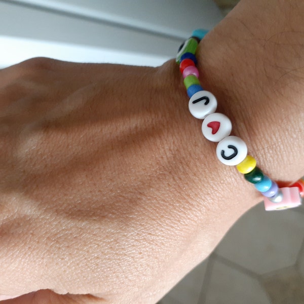 Handmade Colorful Seed Bead Bracelet: 90s Trendy Personalized Jewelry ...