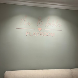 Personalised Playroom Sign Wooden Wall Script Art - Etsy