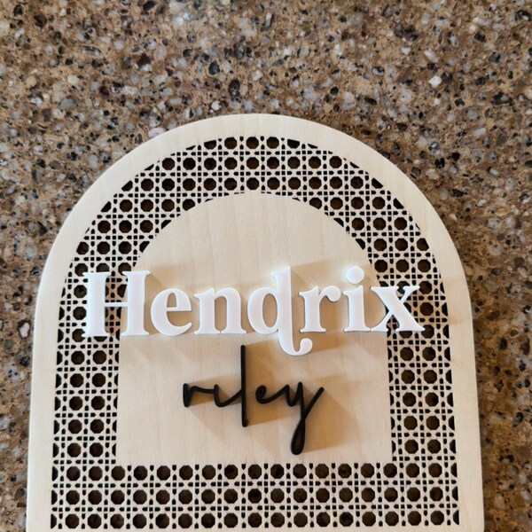 Baby Birth Announcement Sign, Boho Baby Arch Name Sign, Boho Birth ...