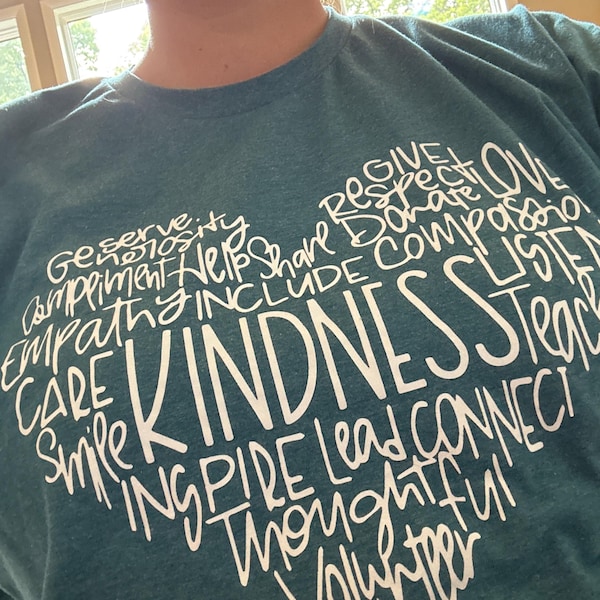 Kindness Heart Shirt, Be Kind Shirt, Kindness Gift,inspirational Shirt ...
