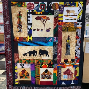 Sunset Africa Quilt Pattern 34 by 26high - Etsy