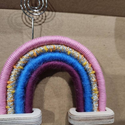 Rainbow Standing Photo Holder, Sign Holder, Picture Frame, Name Place ...