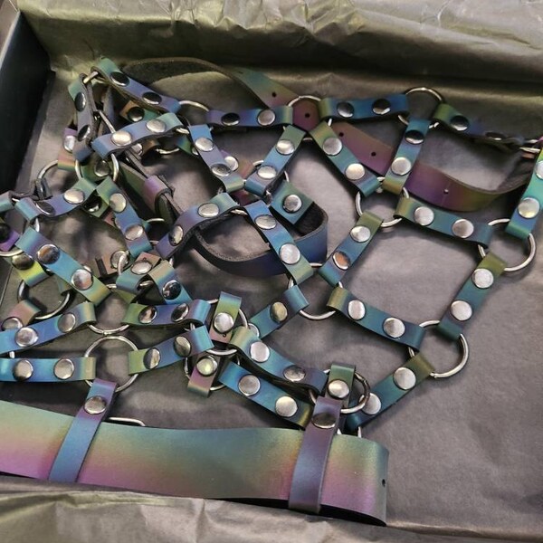 High Waist Long Leather Fringe Skirt Harness for Women - Festival ...