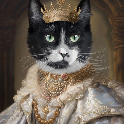 Custom Royal Cat Portrait, Renaissance Cat Painting, Pet Lovers Gift ...