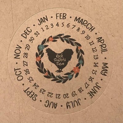 Editable Round Label, DIY Egg Date Label, Editable Use by Date, DIY ...