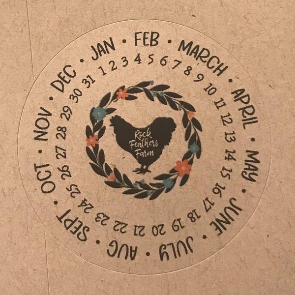 Editable Round Label, DIY Egg Date Label, Editable Use by Date, DIY ...