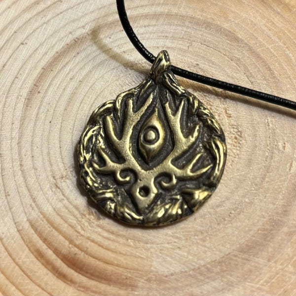 Lugh Sickle Pendant in Solid Brass - Etsy