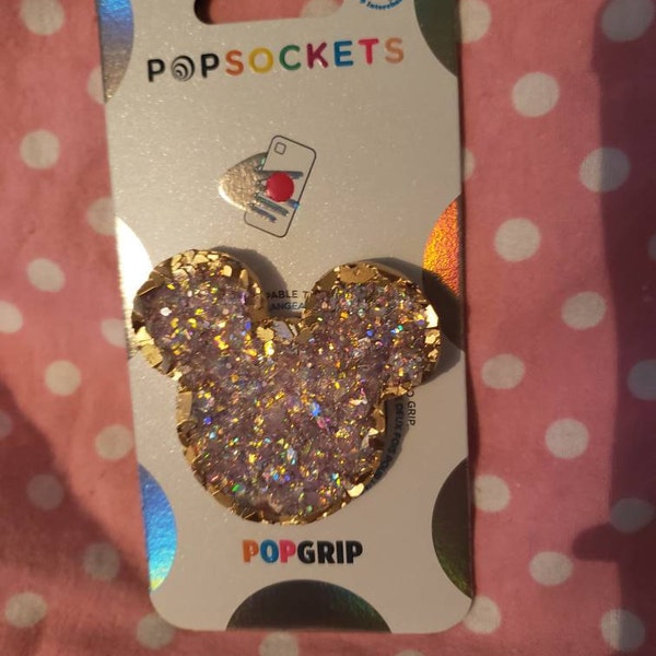 Rainbow Pink Minnie Mouse Gemstone Druzzy Holographic Agate Geode ...