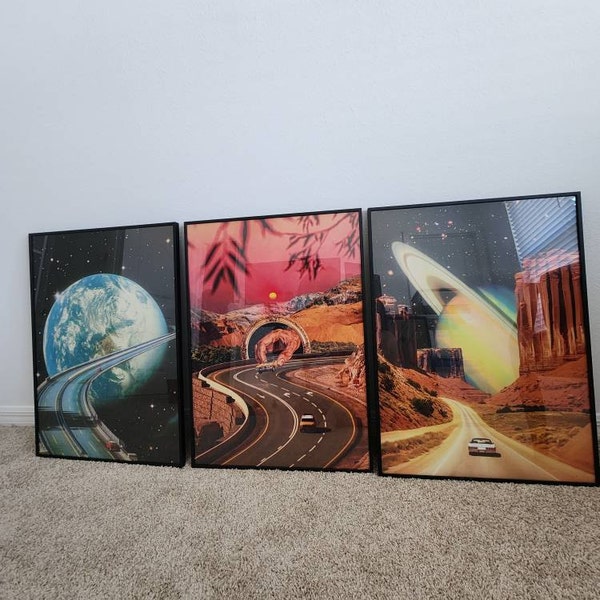 Intergalactic Love | Retro Futuristic Collage Art | Vintage Sci-fi ...