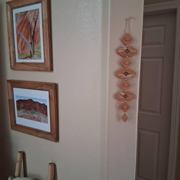 Sedona | Southwestern Handcrafted Clay Wall Hanging | Marbled White ...