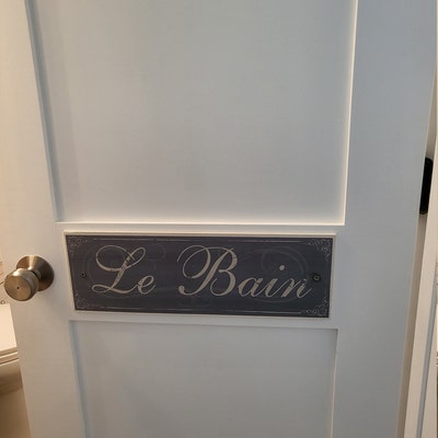 Salle De Bain Sign, French Victorian Bath, French Wall Sign, Vintage ...