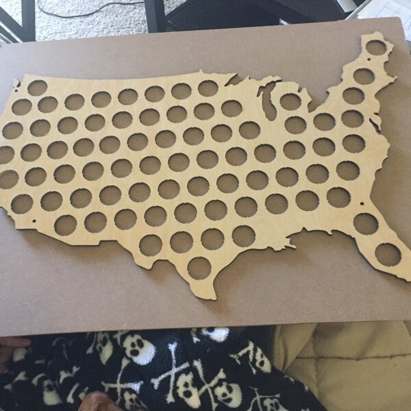 The Original Beer Cap Map of USA Display Beer Caps Craft Beer Cap ...