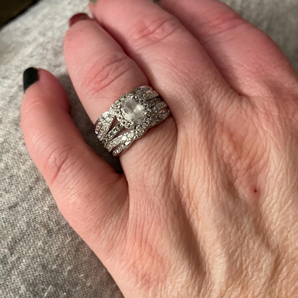 Sapphire Diamond Enhancer Ring Guard Wraps for Ring Enhancer Wrap Ring ...