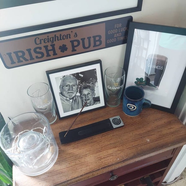 Irish Pub Shamrock Sign, Personalized Good Luck & Good Times Sign, Bar ...