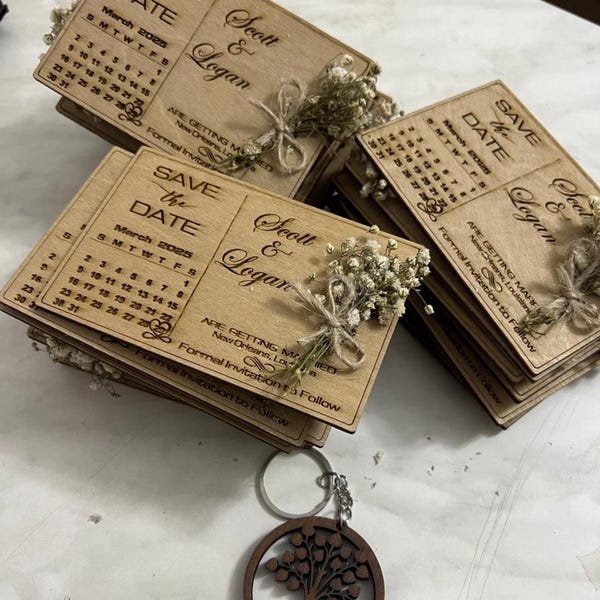 Wedding Invitation Wooden Invitations Wooden Invitation Set Rustic ...