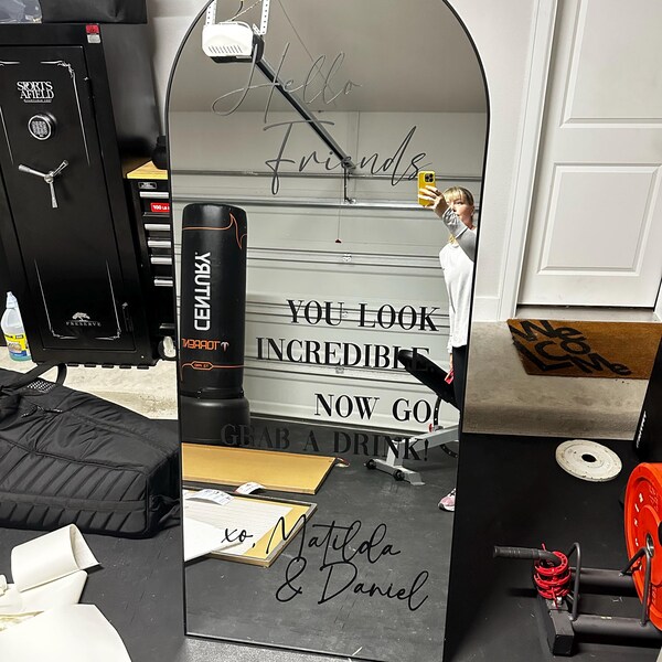 Custom Mirror Wedding Decal | Personalized Wedding Sticker, Wedding ...