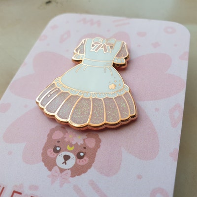 Maid Uniform Enamel Pin, Hard Enamel Pin, Kawaii Pin, Harajuku Fashion ...