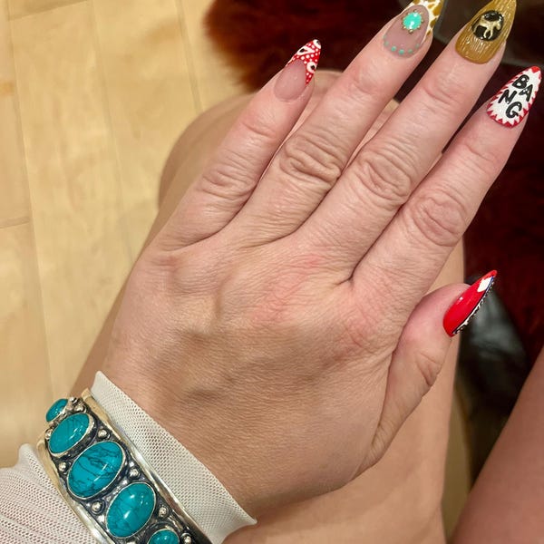 Cowboy Carter Inspired Nails With Western Details / Ships With 1 Nail ...