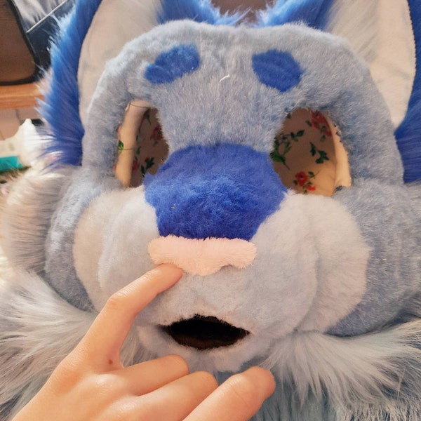 Fursuit Cat Nose Pattern & Tutorial Pickable Plush Feline Snout W ...