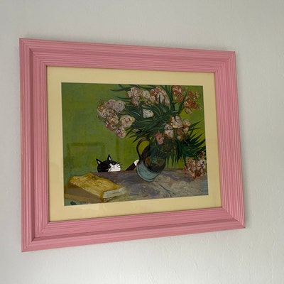 Black Cat Knocking Over Van Goghs Sunflowers Funny Cat Art Tippys ...