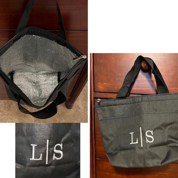 Personalized Insulated Lunch Tote, Monogrammed Lunch Cooler Bag Tote ...