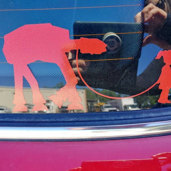 AT-AT Star Wars Decal | Disney At-at Decal | Girl With At-at Sticker ...